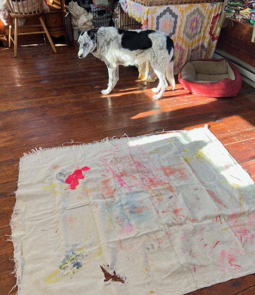 Two Drop Cloth Drawings - Fullmoonfiberart.com