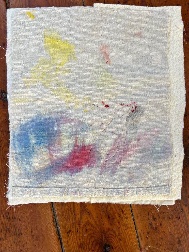 Two Drop Cloth Drawings - Fullmoonfiberart.com